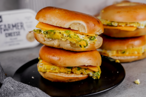 Breakfast Frittata Bagels Made with Lifeway - Lifeway Kefir