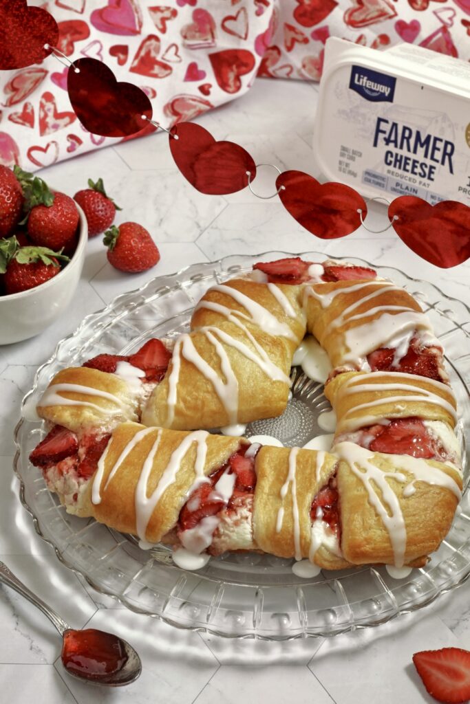 Heart Shaped Strawberry Farmer Cheese Breakfast Danish