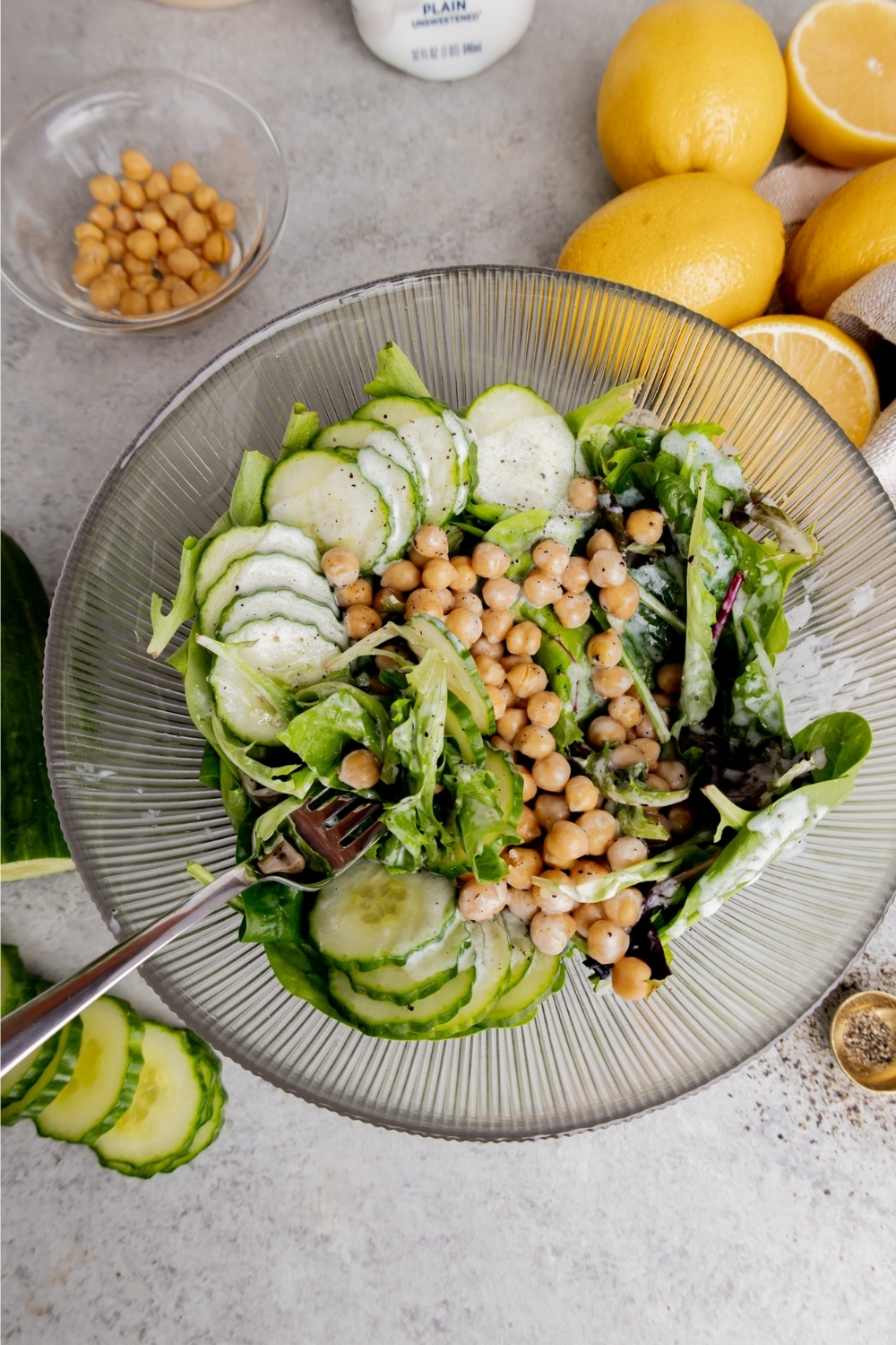 Lemon Pepper Probiotic Chickpea Salad made with Lifeway Kefir - Lifeway ...