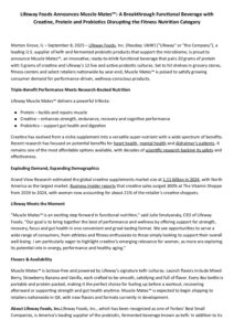 Lifeway Foods Announces Muscle Mates Final.docx - Lifeway Kefir