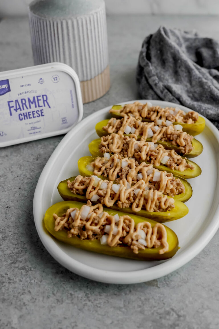 Savory Farmer Cheese Stuffed Pickles made with Lifeway - Lifeway Kefir